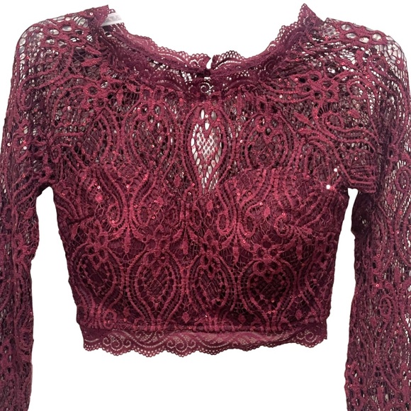 Sequin Hearts | Shirts & Tops | Sequin Hearts Ballet Core Stretch Lace ...